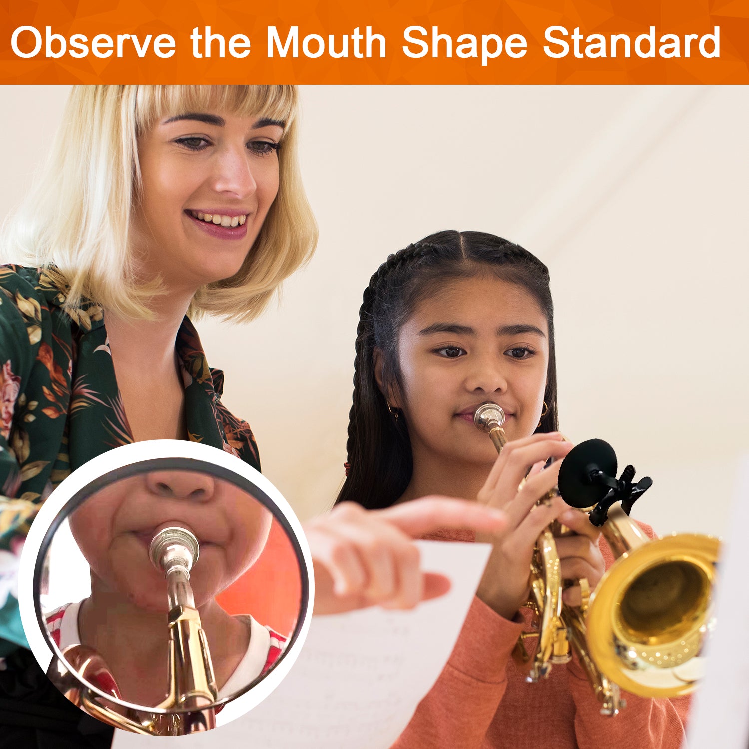 MirTra Embouchure Mirror Training Device for Brass Instruments Trumpet ...