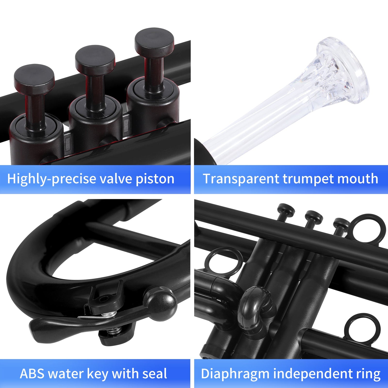 Trumpet Mouthpiece Professional For Students - Beginner Trumpet Set ...